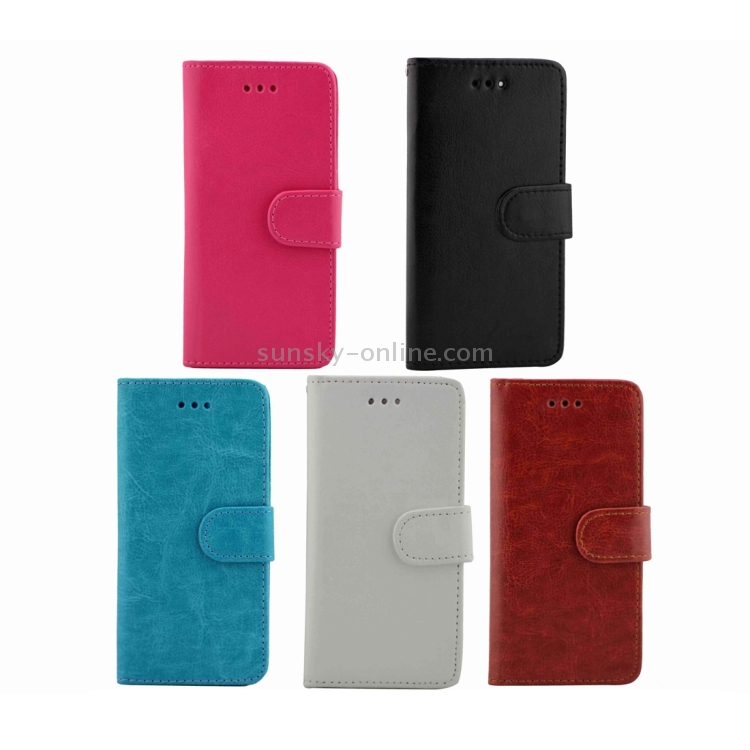 For iPhone 8 & 7 Crazy Horse Texture Horizontal Flip Leather Case with ...