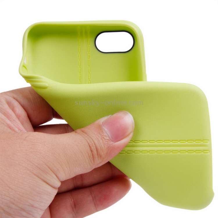 For iPhone 8 & 7 Central Double Line Smooth Surface Soft TPU Protective ...