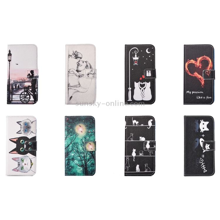 For iPhone 8 & 7 Three little Cats Pattern Horizontal Flip PU Leather ...