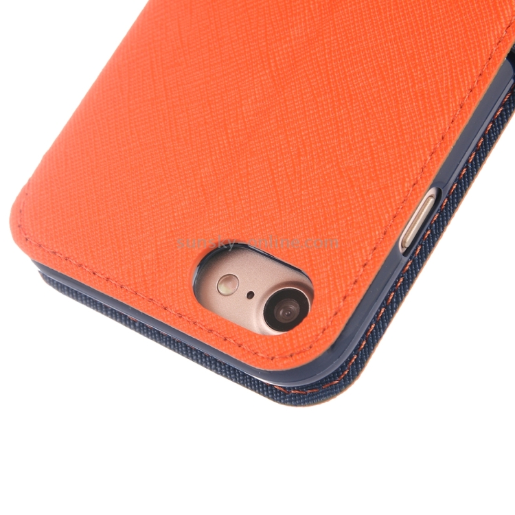 For iPhone 8 & 7 Cross Texture Horizontal Flip Leather Case with Call ...