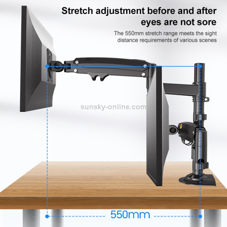 NB H180 Column Type Dual-screen Monitor Holder Desktop Rotating Lifting ...