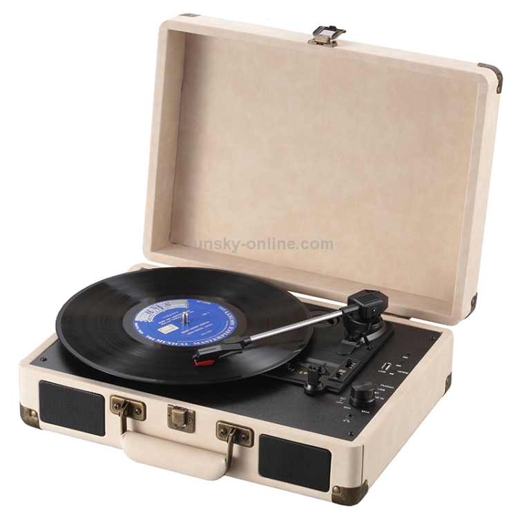 EC102W Suitcase Design Music Disc Player Tuntable Record Player