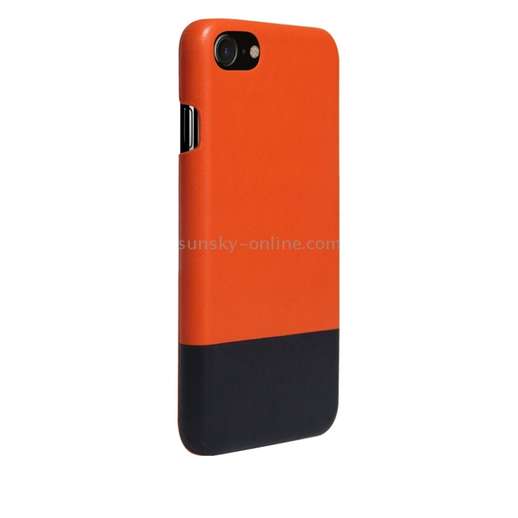 For iPhone 8 & 7 Fashionable Color Matching Bicolourable PC + PU ...