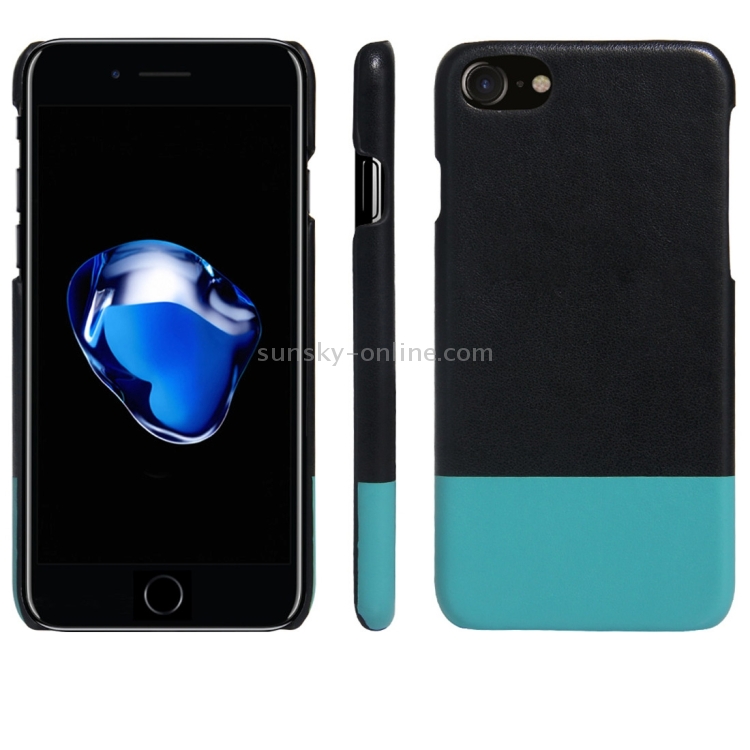 For iPhone 8 & 7 Fashionable Color Matching Bicolourable PC + PU ...