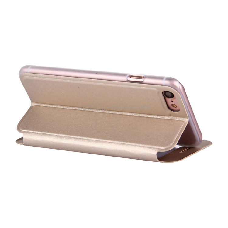 For iPhone 8 & 7 Horizontal Flip Leather Case with Call Display ID ...