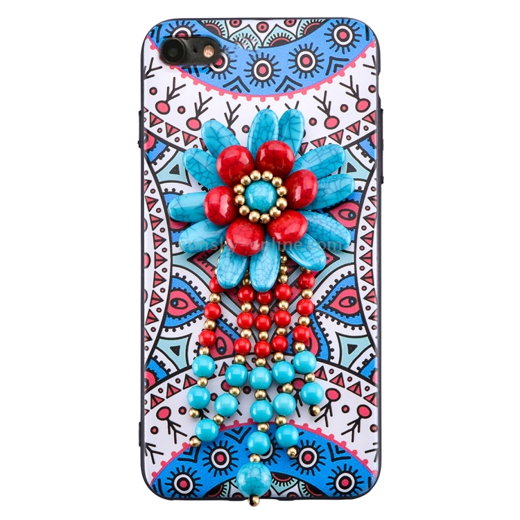 For iPhone 8 & 7 Retro Ethnic Style Protective Back Cover Case