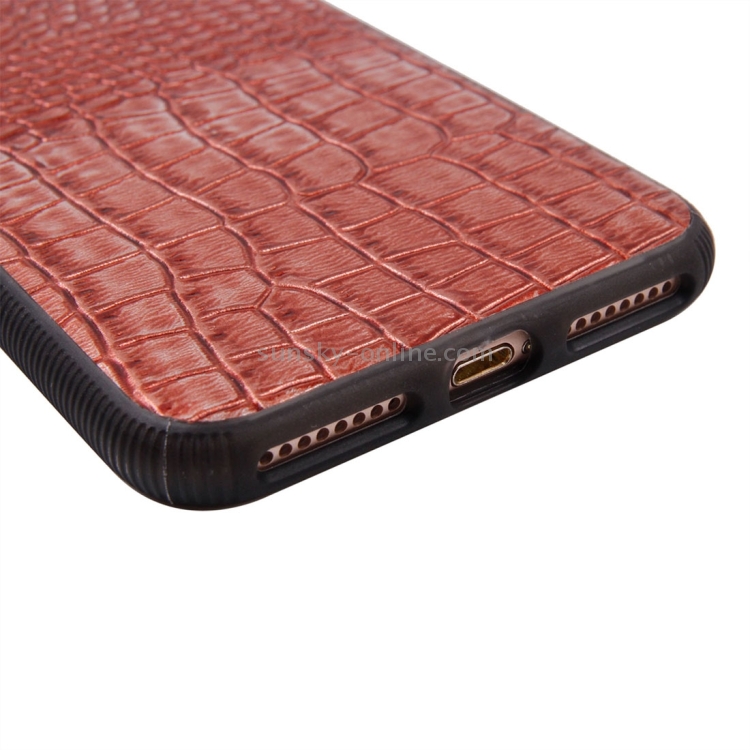 For iPhone 8 Plus & 7 Plus Crocodile Texture Magnetic Suction Style TPU ...