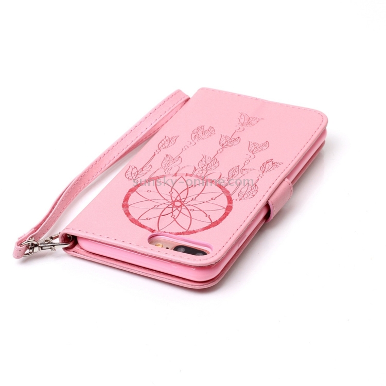 For iPhone 8 Plus & 7 Plus Crazy Horse Texture Dream Catcher Printing ...