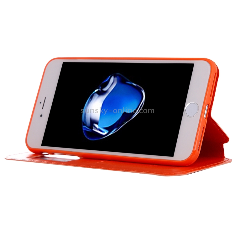 For iPhone 8 Plus & 7 Plus Crazy Horse Texture Horizontal Flip Leather ...