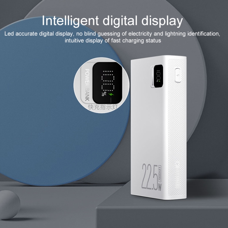 TECLAST T200M Pro 20000mAh PD 22.5W 고속 충전 보조 배터리(케이블 포함)(흰색)