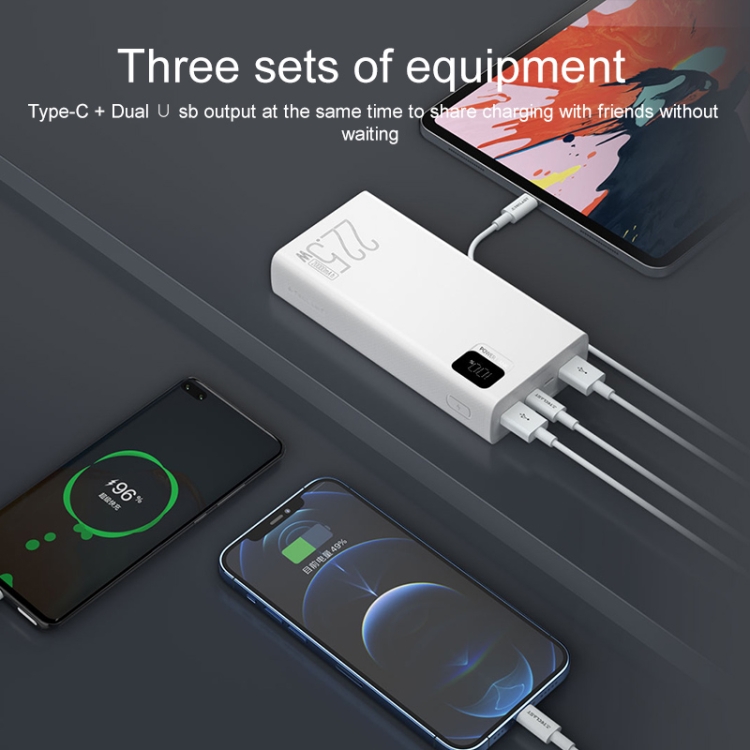 TECLAST T200M Pro 20000mAh PD 22.5W 고속 충전 보조 배터리(케이블 포함)(흰색)