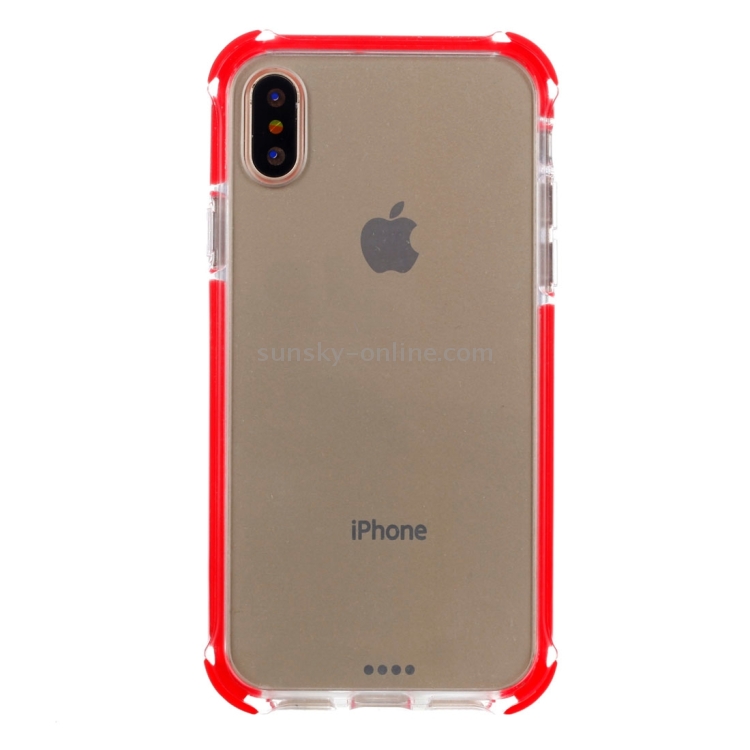For iPhone X / XS TPU + PC Combination Protective Back Cover Case (Red)