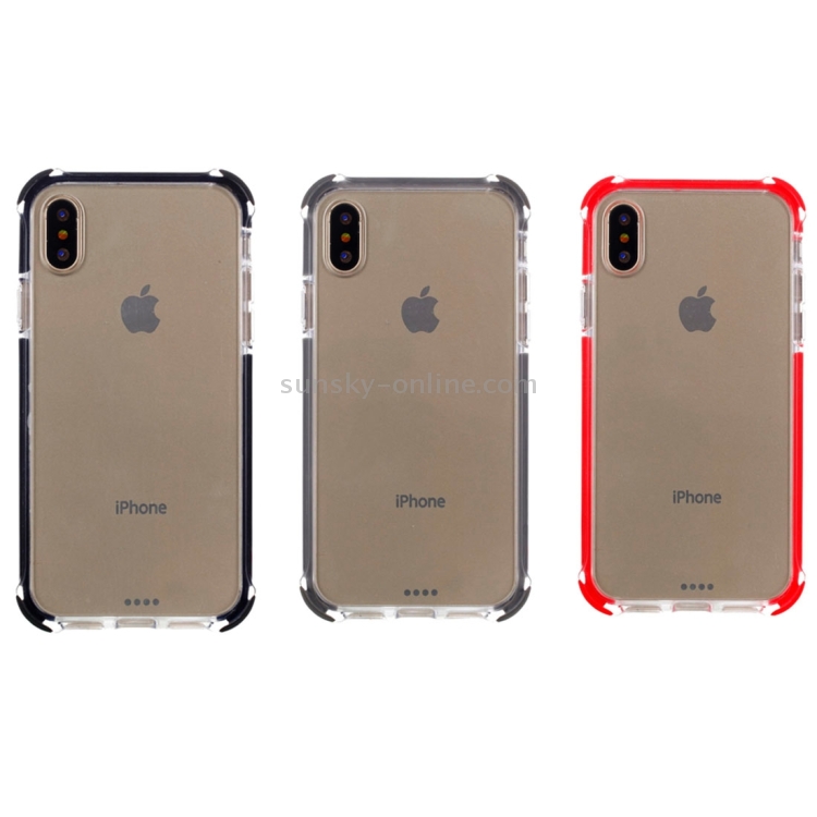 For iPhone X / XS TPU + PC Combination Protective Back Cover Case (Red)
