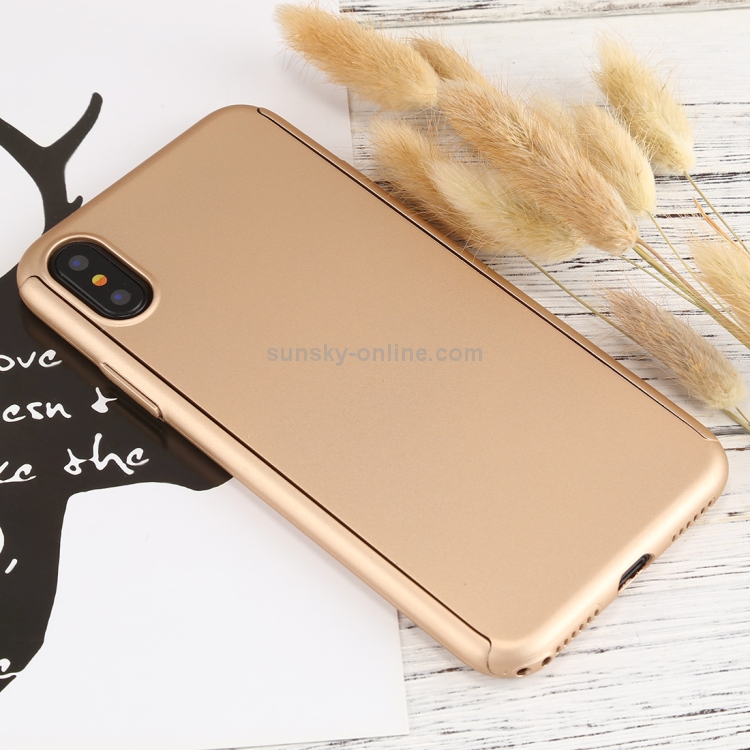สำหรับ iPhone X 360 Degree Full Coverage เคสพีซีแบบถอดได้พร้อมฟิล์ม ...