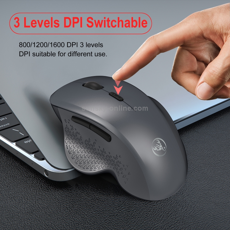 HXSJ T68 2.4GHz 1600 DPI Wireless Silent Vertical Mouse รุ่นแบตเตอรี่ ...