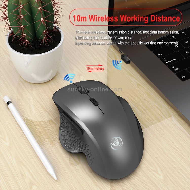 HXSJ T68 2.4GHz 1600 DPI Wireless Silent Vertical Mouse รุ่นแบตเตอรี่ ...