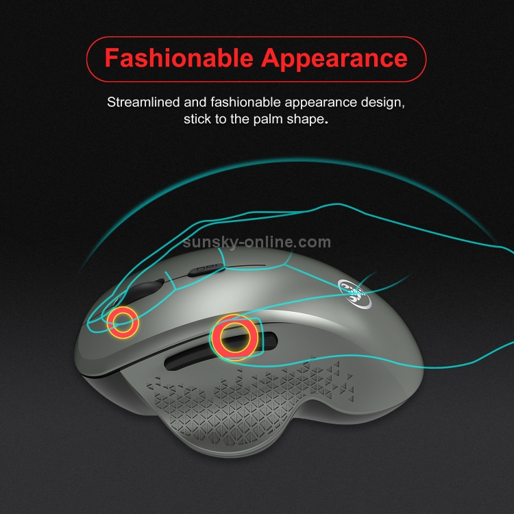 HXSJ T68 2.4GHz 1600 DPI Wireless Silent Vertical Mouse รุ่นแบตเตอรี่ ...