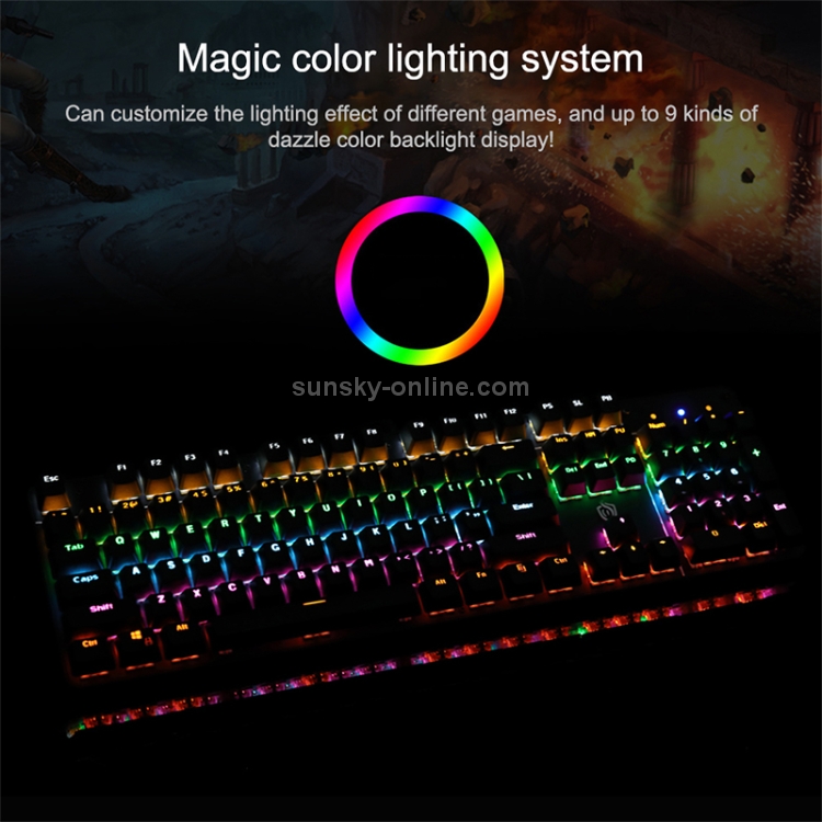 HJK900-10 104 teclas, teclado comum de duas cores e retroiluminação ...