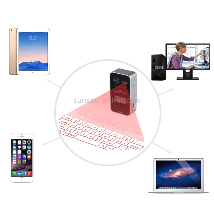 Kb580 3 In 1 미니 포켓 가상 블루투스 레이저 프로젝션 키보드 마우스 Android Iphone