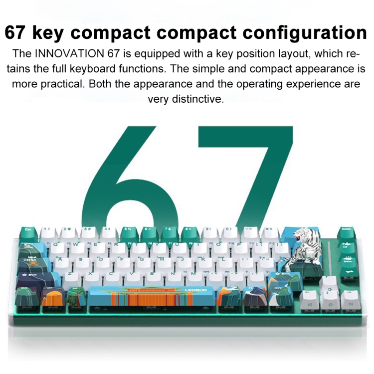 LEOBOG K67 2.4G Bluetooth Wireless RGB Three Mode Customized Mechanical ...