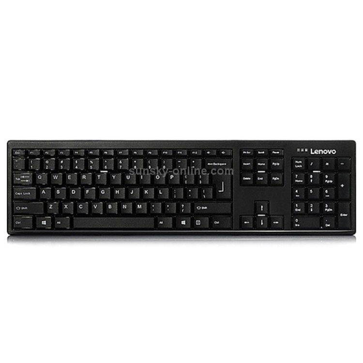 Lenovo KN100 Simple Wireless Keyboard Mouse Set (Black)
