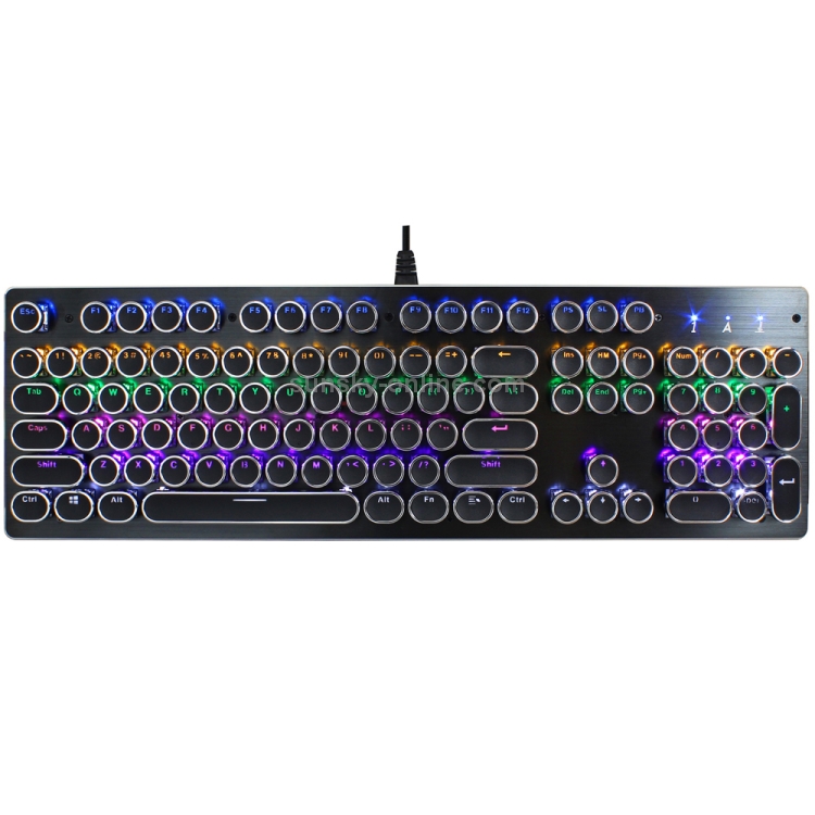 SUNSKY - HXSJ V800 Punk Round Cap 104 Keys Colorful Backlit Blue Axis ...