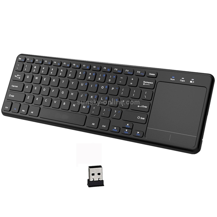 L200 2.4G Wireless English Keyboard with Touchpad, Support PC / TV (Black)
