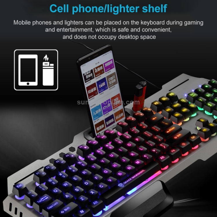 SHIPADOO GK70 Wired RGB Floating Detachable Hand Rest Character ...
