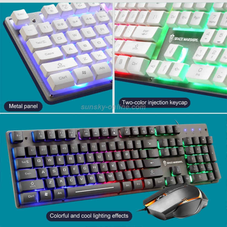 SHIPADOO GT200 1000 DPI 104-key Wired RGB Color Backlight Mechanical ...