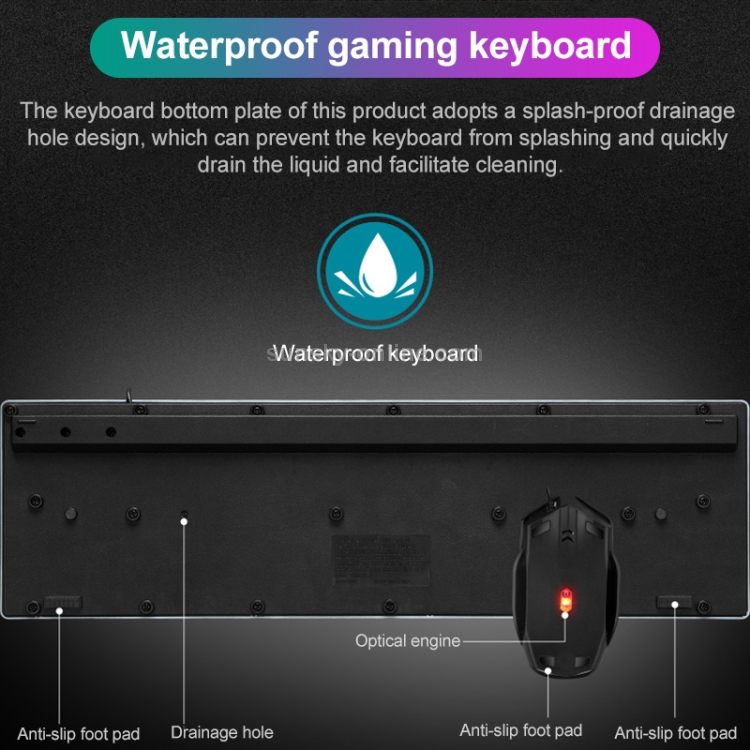 SHIPADOO GT200 1000 DPI 104-key Wired RGB Color Backlight Mechanical ...