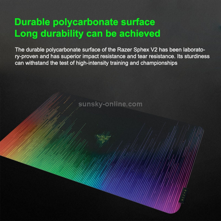 Razer Sphex V2 Ultra-Thin Gaming Mouse Mat, Size: 355 x 254 x 0.5mm