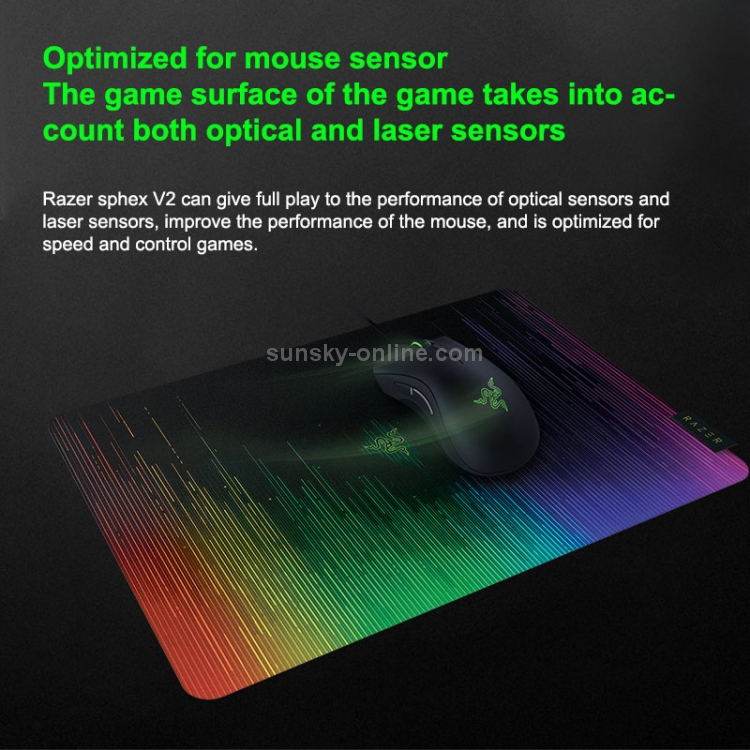 Razer Sphex V2 Ultra-Thin Gaming Mouse Mat, Size: 355 x 254 x 0.5mm