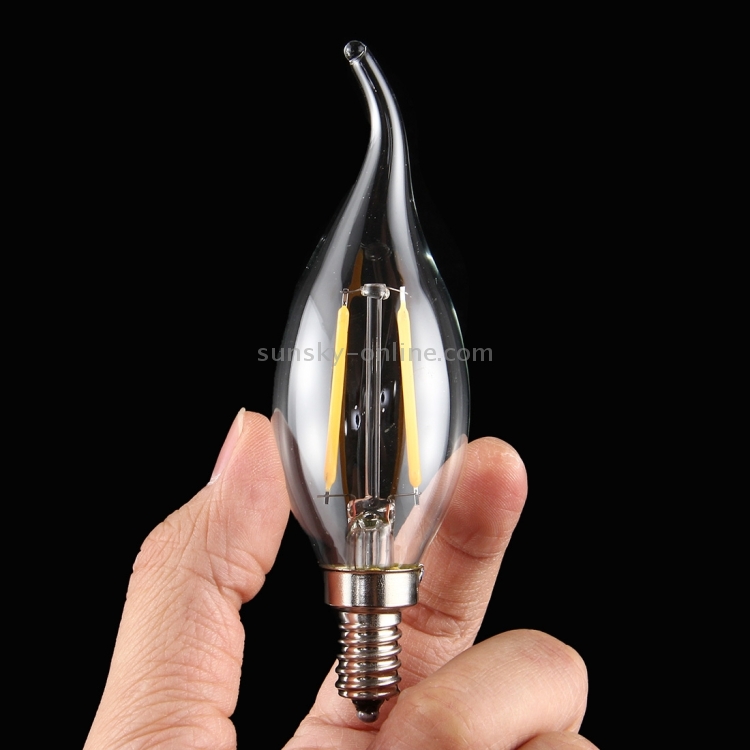 C35 E12 หลอดไฟ LED หลอดไส้หลอด LED แบบหรี่แสงได้ 2 วัตต์