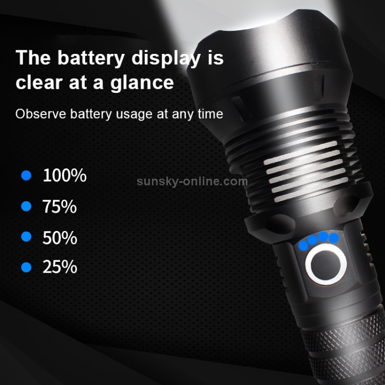 X92 Luminous Flux: 2000lm LED Waterproof Flashlight, Retractable Focus ...