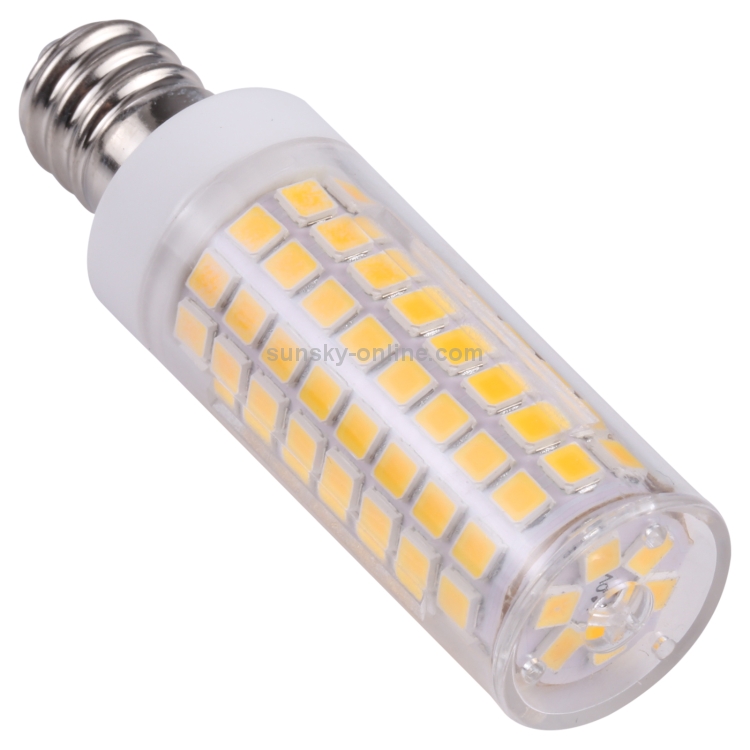 E11 102 ไฟ LED SMD 2835 2800-3200K นำแสงข้าวโพด, AC 110 โวลต์ (อบอุ่นสีขาว)
