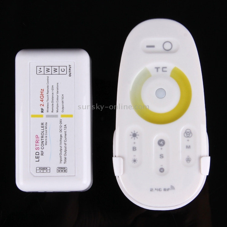 S302 Dual Channels 2.4GHz RF Wireless LED Strip Controller with Wall ...
