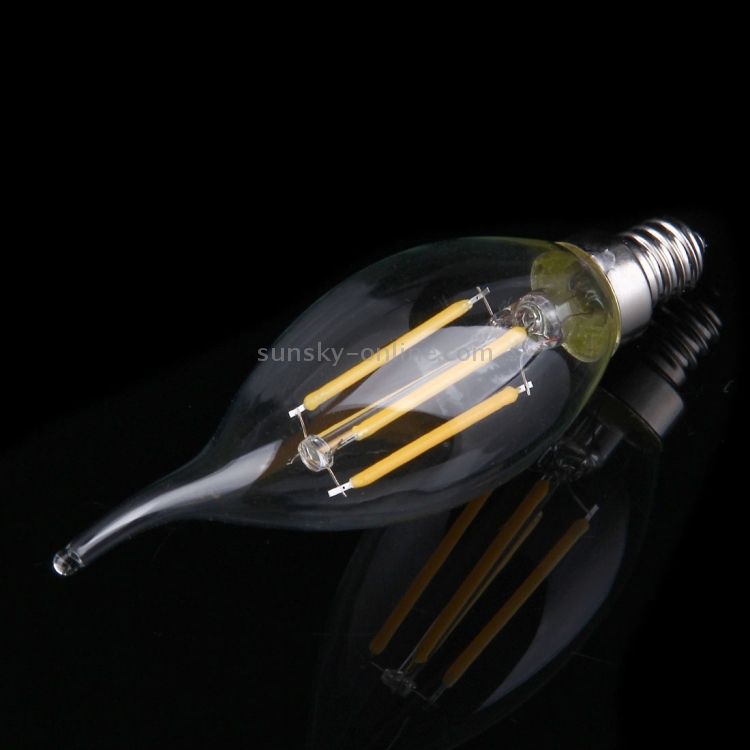 4 ชิ้น C35 E12 2.8 วัตต์หลอดไฟ LED แบบวอร์มไวท์ LED