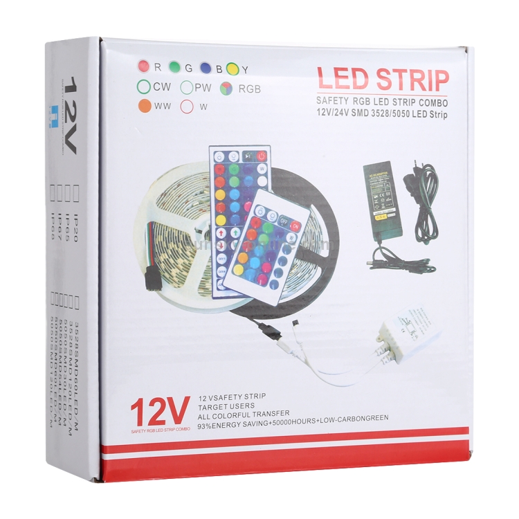 12V SMD 5050 30 LEDs Double Circle Waterproof Safety RGB LED Strip ...