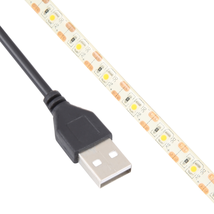 USB 2835 SMD LED Warm Light Waterproof Epoxy Rope Light, DC 5V, Length ...