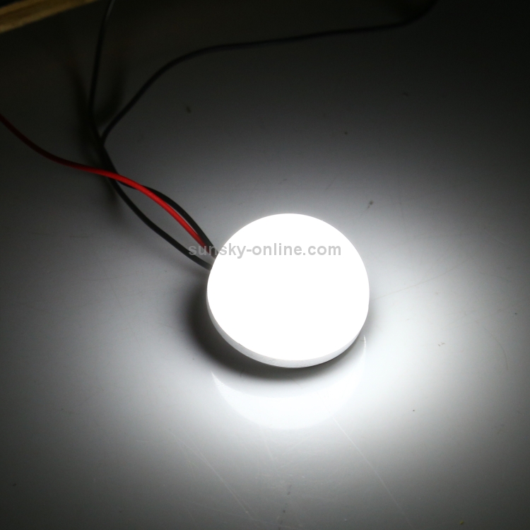 หลอด LED ครึ่งวงกลม 35 มม. 3W, DC 12V (แสงสีขาว)