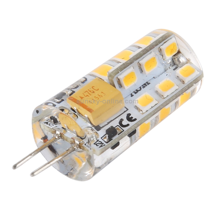 G4 SMD 2835 หลอดไฟ LED 24 ดวง LED, AC 12V, DC 12-24V (วอร์มไวท์)