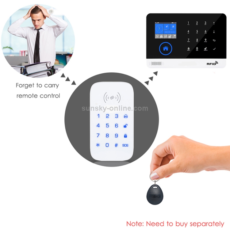 PK-10 Intelligent Alarm System RFID Card Disarm Password Wireless Keypad