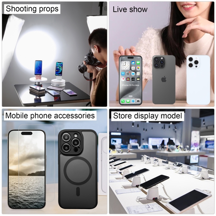 For iPhone 16 Pro Black Screen Non-Working Fake Dummy Display Model (White)