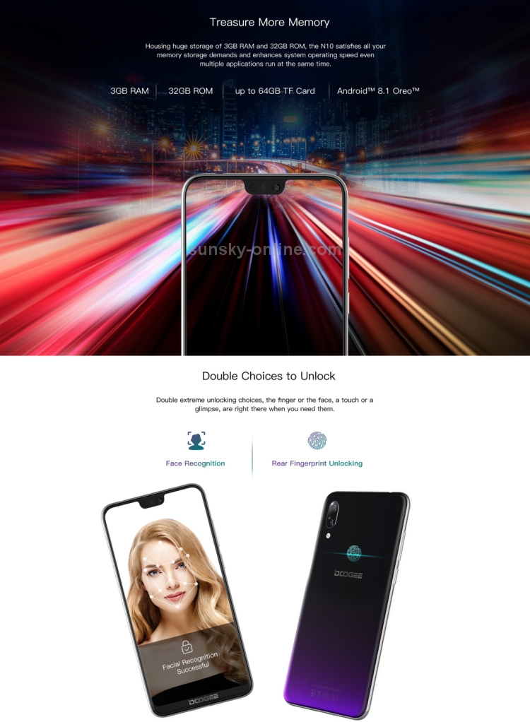 [HK Warehouse] DOOGEE N10, 3GB+32GB