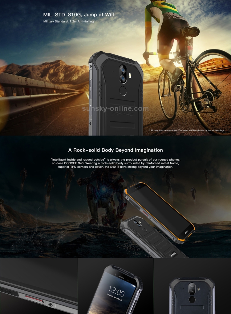 [HK Warehouse] DOOGEE S40 Rugged Phone, 3GB+32GB
