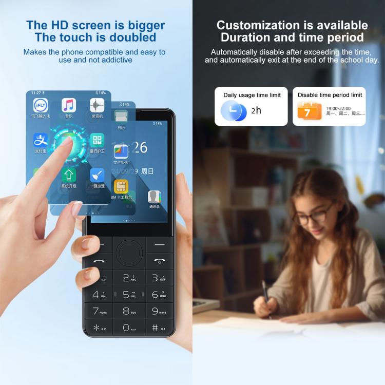 DOOV Z17 Pro Keypad Phone, 3GB+32GB, 2.8 inch Android 13 Mediatek ...