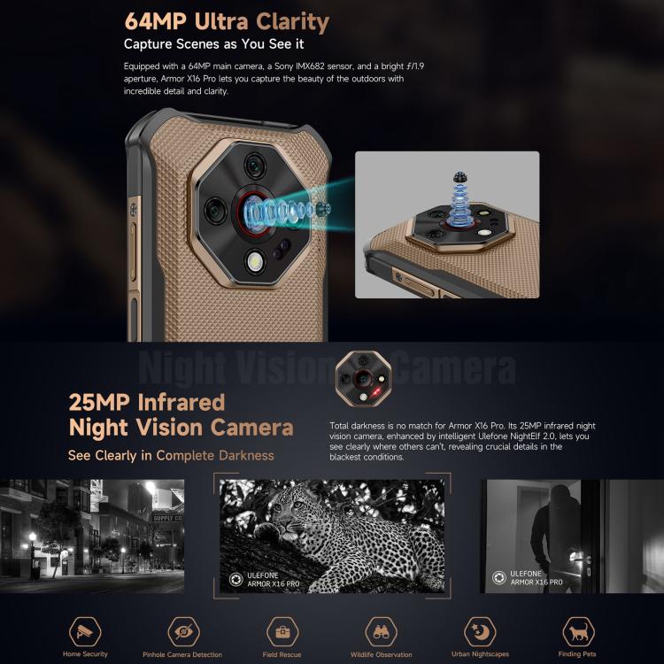[HK Warehouse] Ulefone Armor X16 Pro, 8GB+256GB, Night Vision, IP68 ...