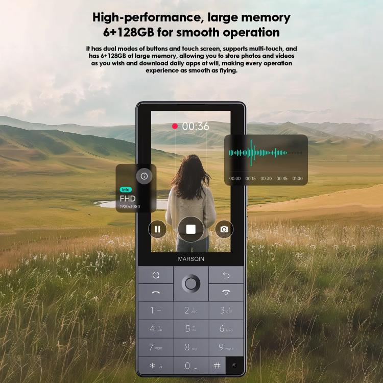 DUOQIN F25 Elder Keypad Smart Phone, 6GB+128GB, 3.54 inch Android 14 ...