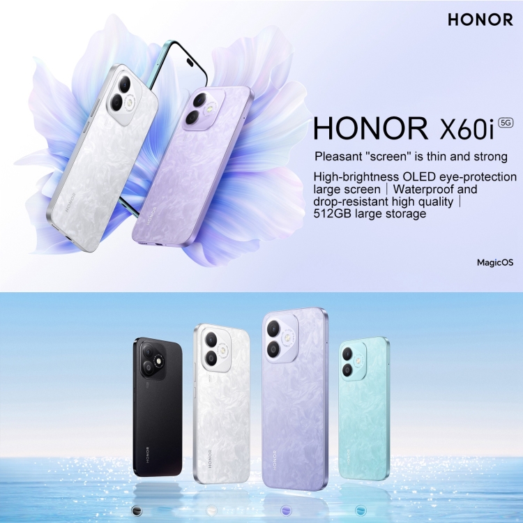 Honor X60i, 12 GB + 256 GB, huella dactilar de pantalla, 6,7 pulgadas MagicOS 8.0 Dimensity 6080 ...