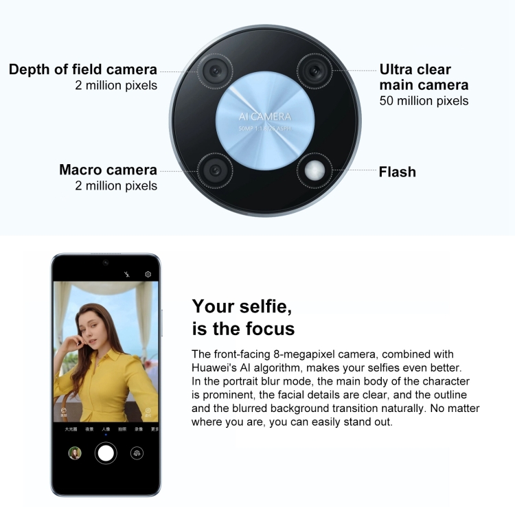 Huawei Enjoy 50 Pro CTR-AL00, 128 GB, cámara de 50 MP, versión para China